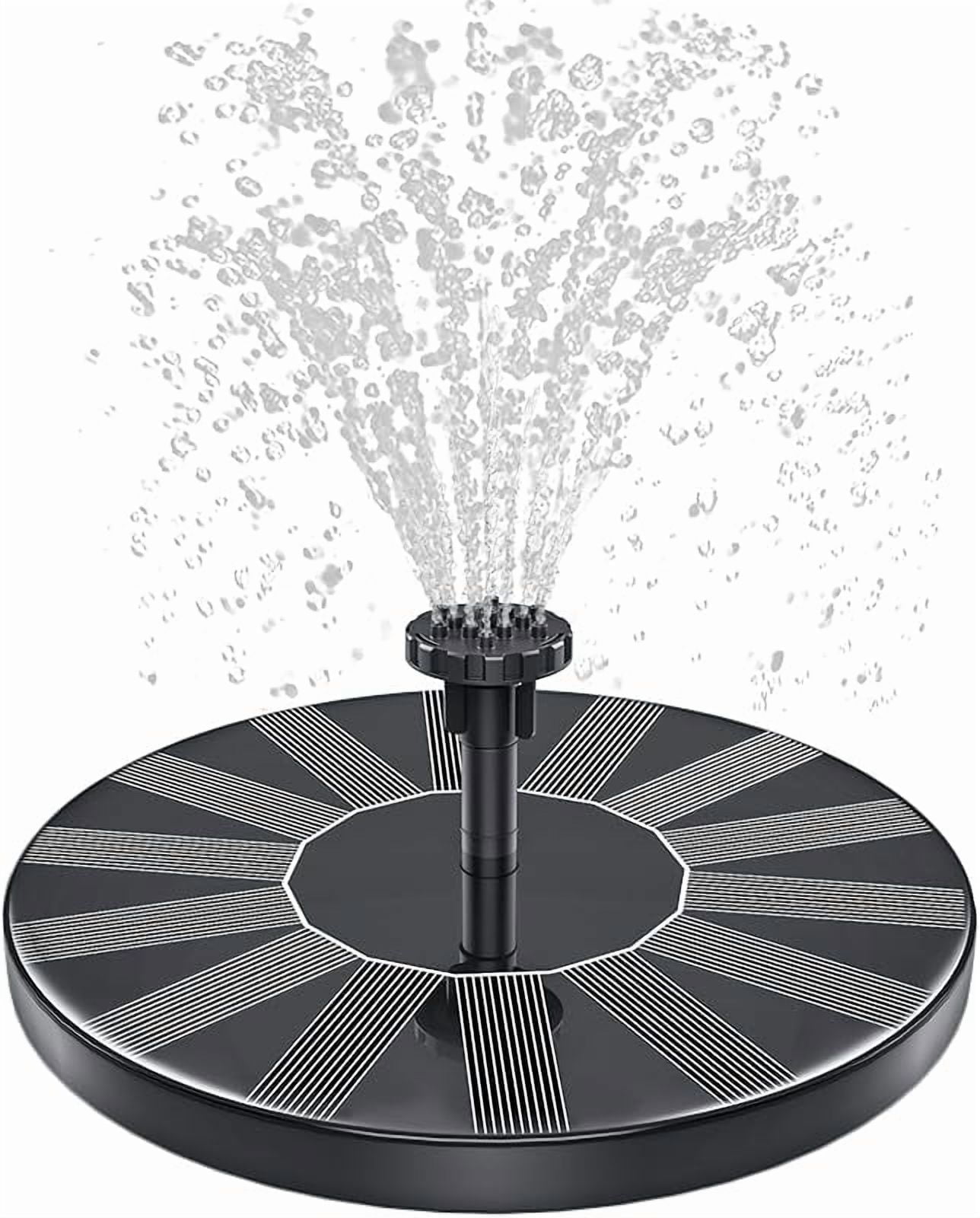 Solar Fountain, 1.5W Solar Bird Bath Fountains Pump Floating Solar ...
