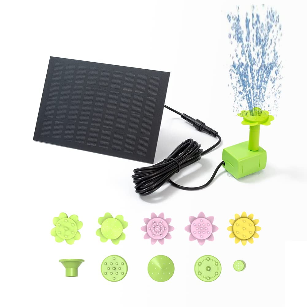 Solar Fountain Bird Bath with Panel, Ottertata Solar Aerator Fountain ...