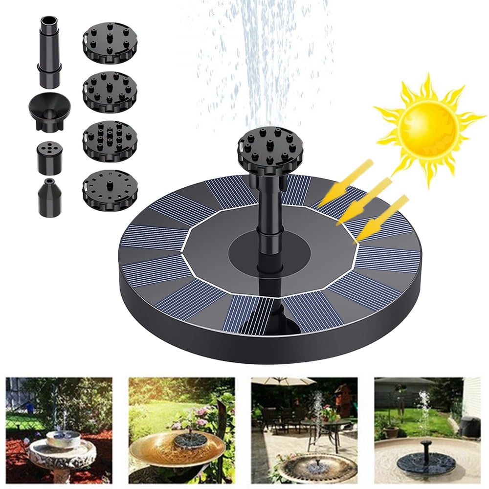 Solar Fountain,DFITO Floating Solar Bird Bath Water Fountain Pump with ...