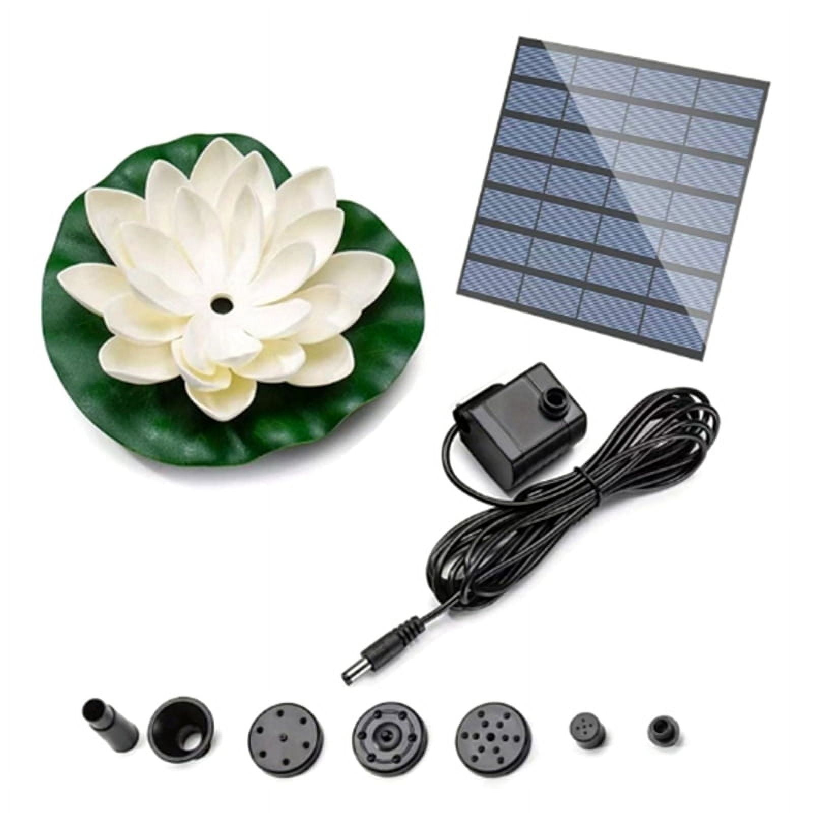 Solar Fountain Pond Outdoor Bird Bath Fountains Solar Power Floating ...