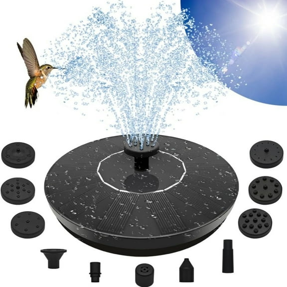 1W Solar Bird Bath Fountain Pump, Solar Fountain, Solar Powered Water ...
