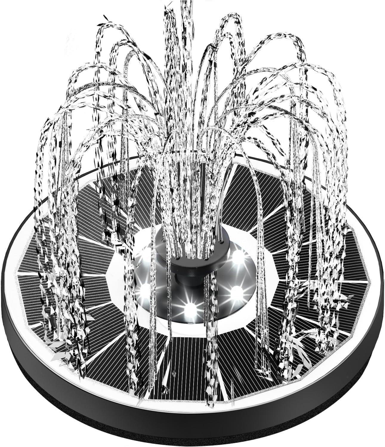 Solar Fountain Pump for Bird Bath Full Glass Panel, 3.5W Solar Bird ...