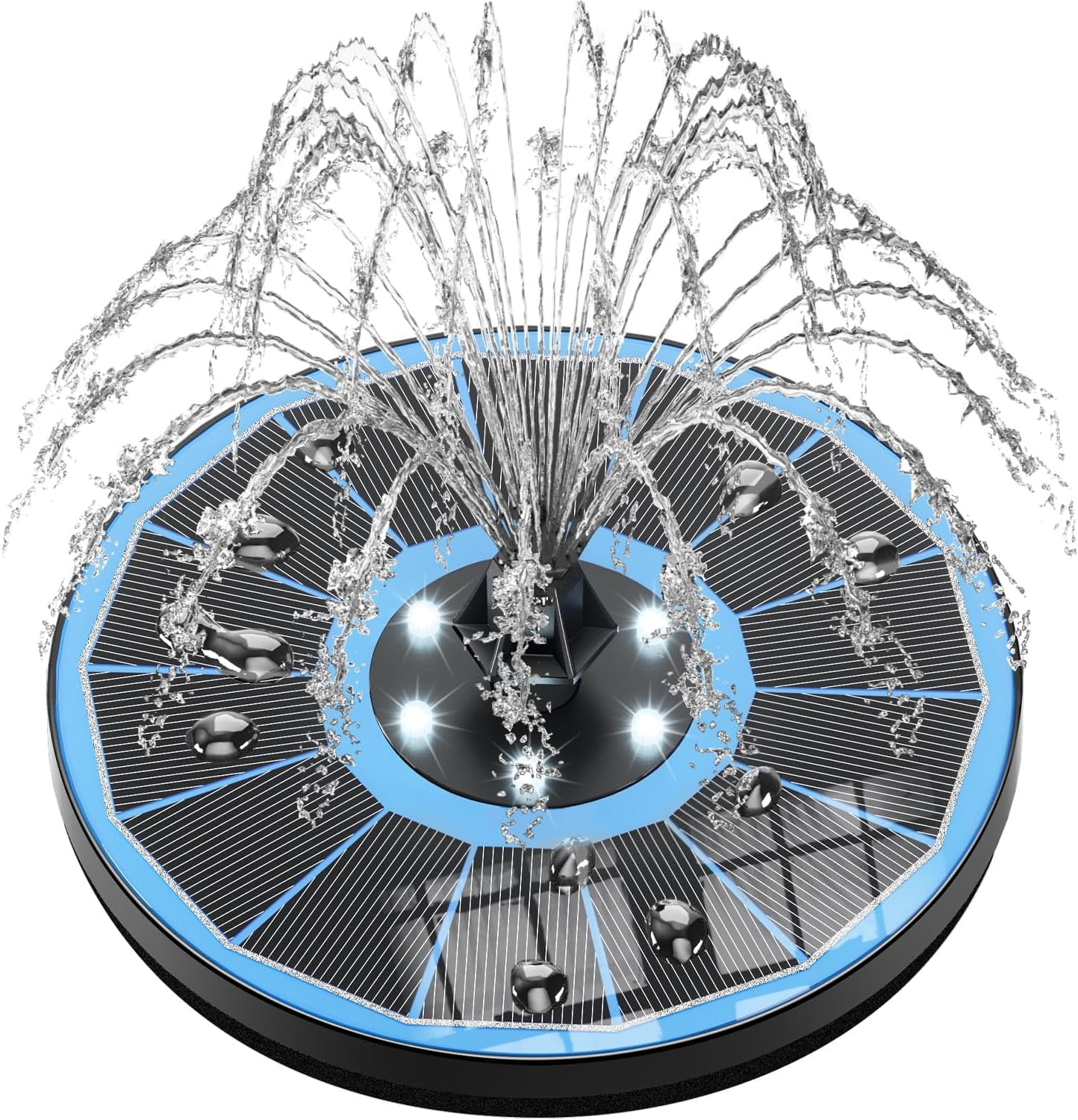 Solar Fountain Pump Upgraded 100% Glass Panel, 3.5W Solar Powered ...