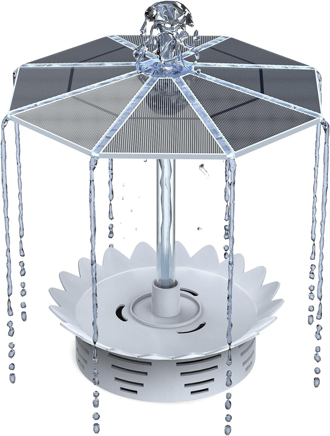 AISITIN DIY Solar Fountain Kit with Adjustable Spray Patterns, 3W ...