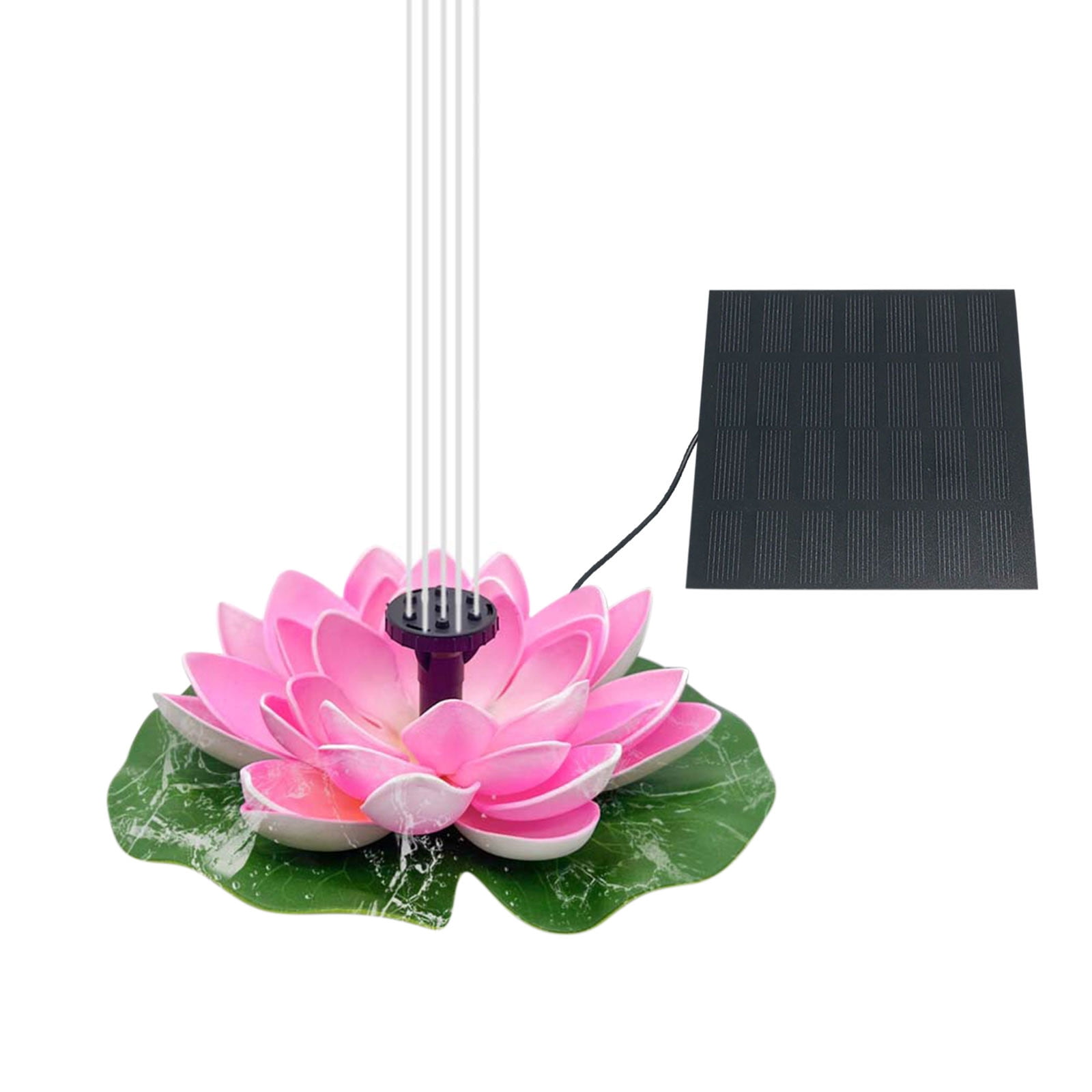 Solar Fountain,Water Lily Fountain, Artificial Floating Lotus Shaped ...
