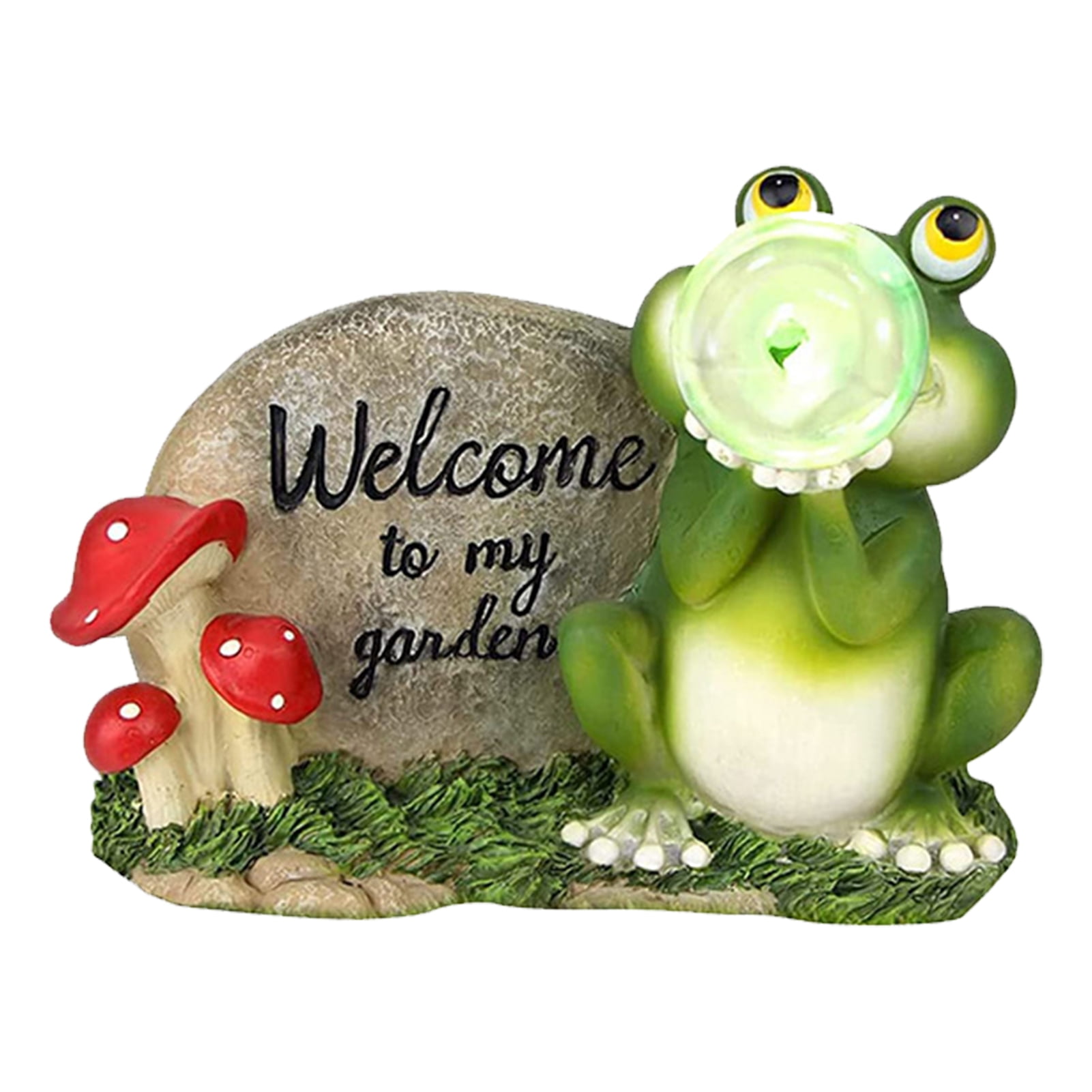 Solar Frog Garden Decor | Resin Garden Frog Statue, Solar Powered ...