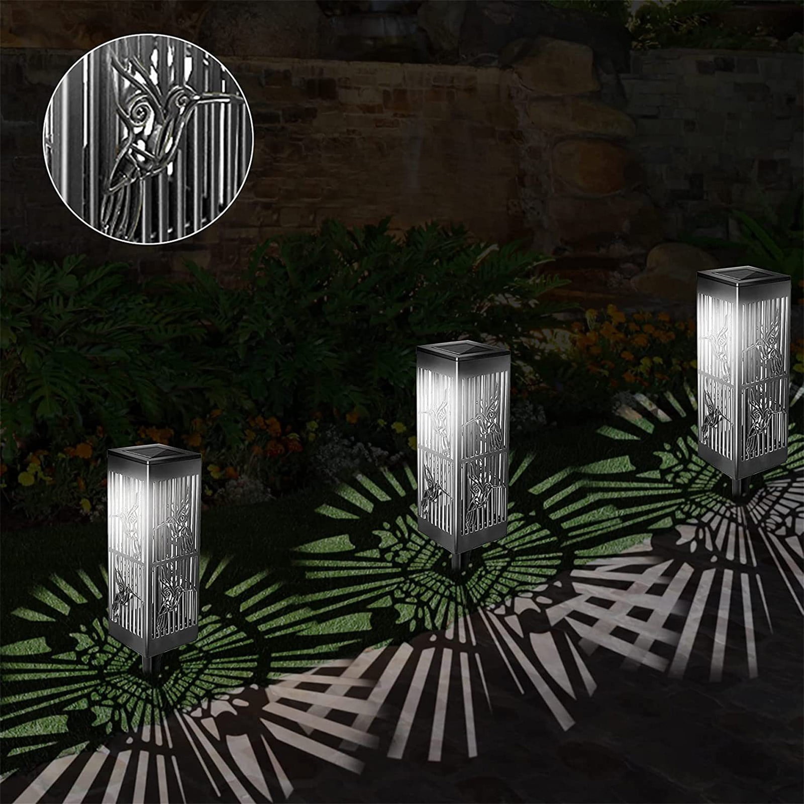 Solar Garden Decor Lights Outdoor Waterproof,Solar Powered Pathway ...