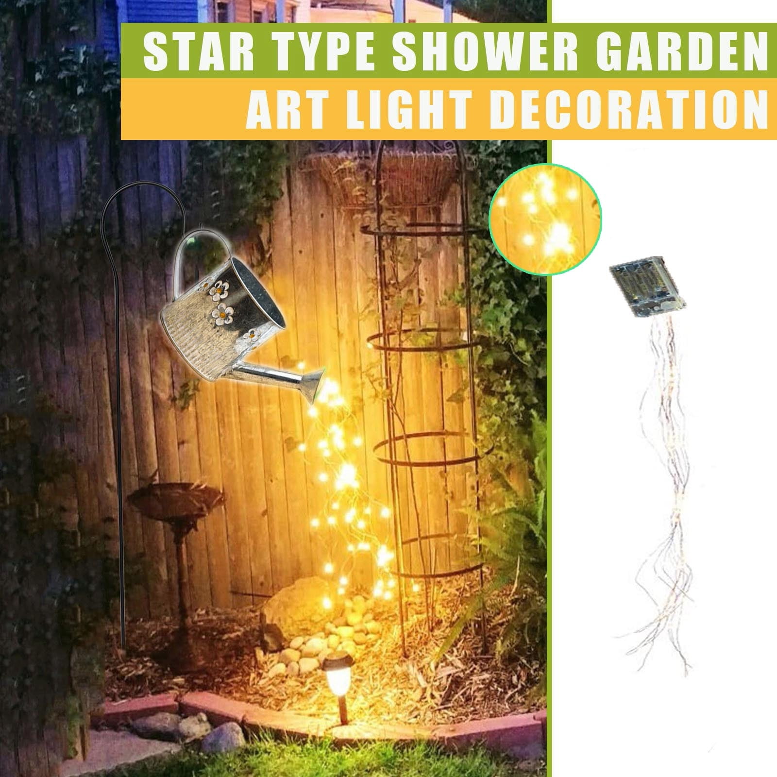 Solar Garden Decor Solor Outside Light Decorations Star Type Garden Art ...