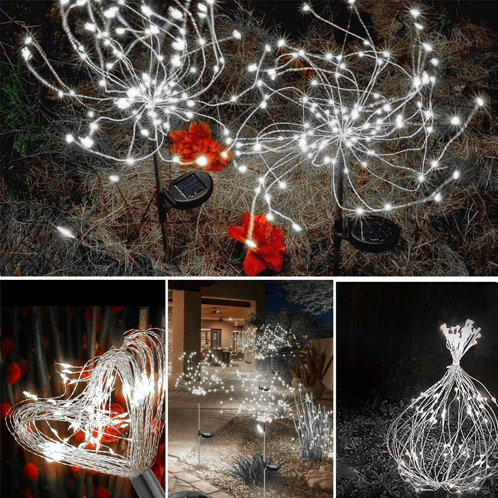 Solar Garden Decoration Lights Outdoor, 150 LED Dandelion Firework ...