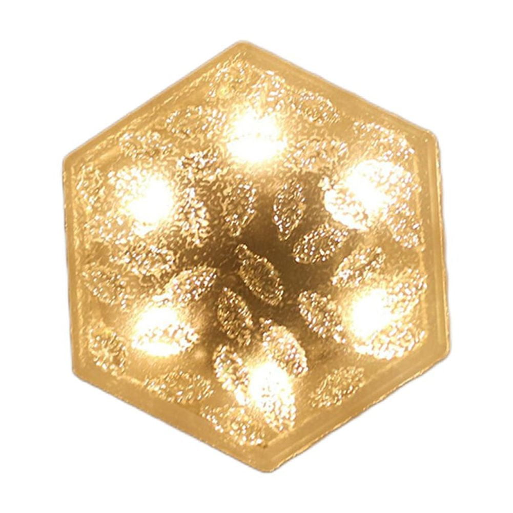 Solar Garden Lamp Hexagonal Ice Brick Garden Imitation Glass Floor Tile ...