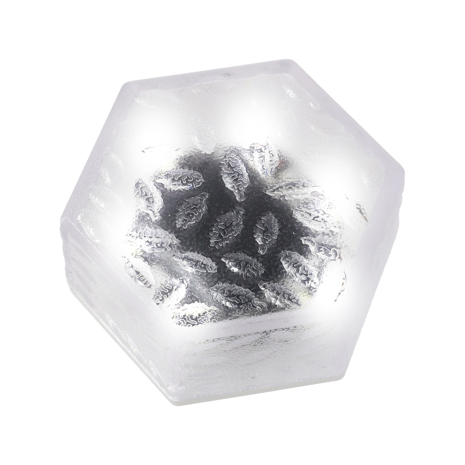 Solar Garden Lamp Hexagonal Ice Brick Garden Imitation Glass Floor Tile ...