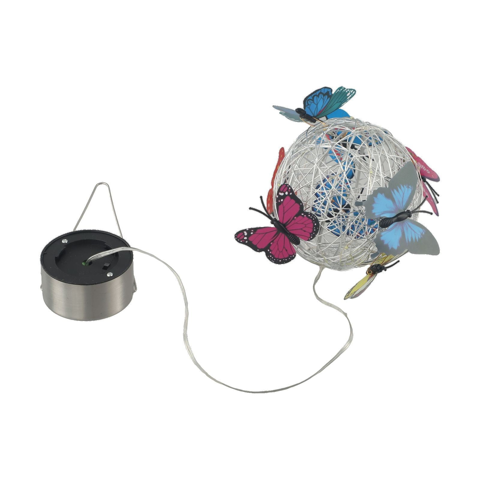 Solar Garden Light Metal, Home Decorative Nightlight Butterfly Pendant ...