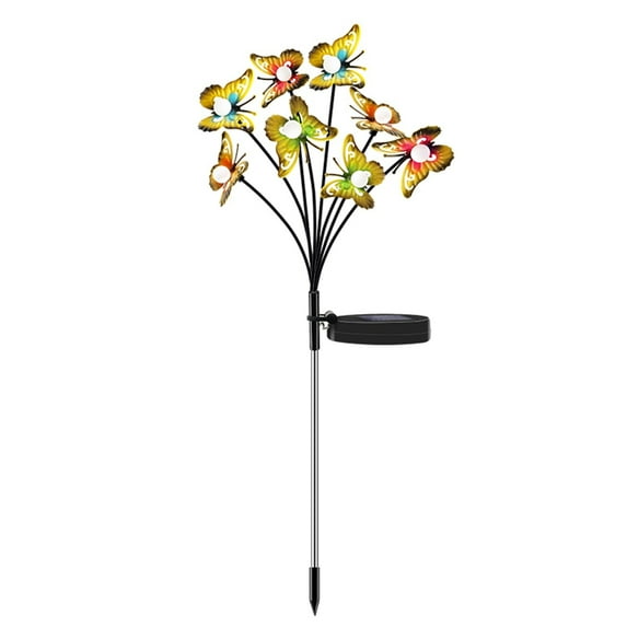 Solar Garden Light, Yannianjz Solar Garden Light, LED Iron Butterfly ...