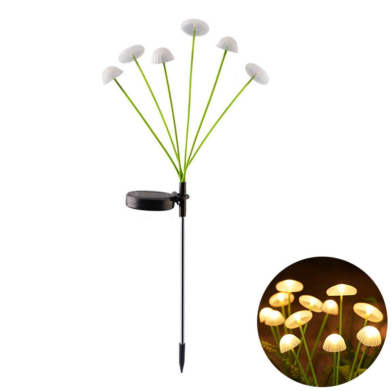 Solar Garden Lights - 1 Pack, Dual Mode LED Solar Mushroom Lights ...