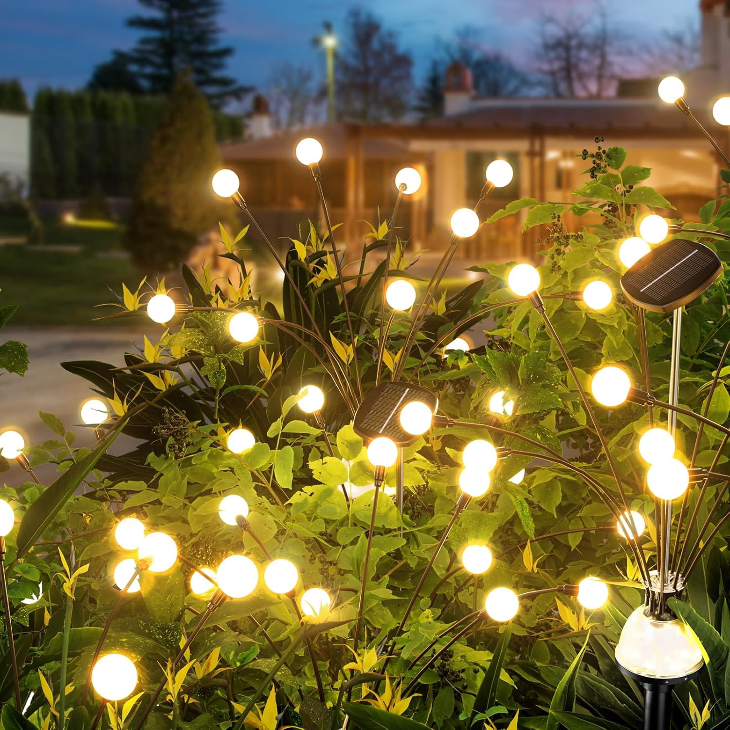 Solar Garden Lights, 18 LED Solar Yard Lights Outdoor, Solar Lights 4 ...