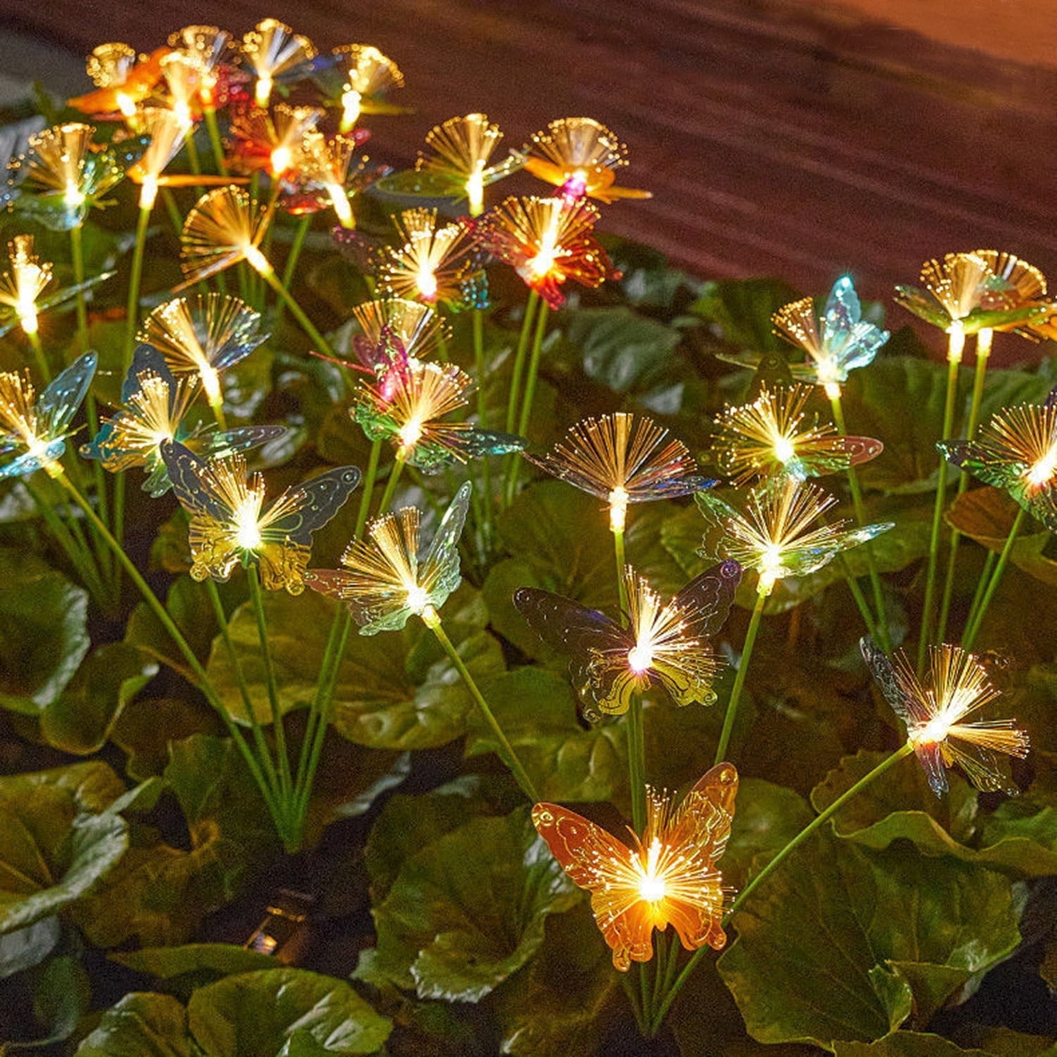 2PCS LED Solar Flower Light, Outdoor Solar Landscape Lights with 16 ...