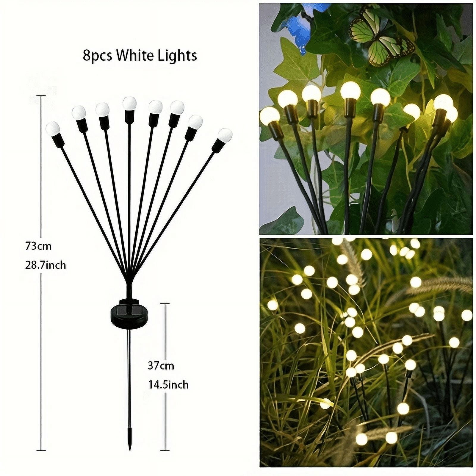 Solar Garden Lights(8 LED) -Solar Lights Outdoor, Firefly Light for ...