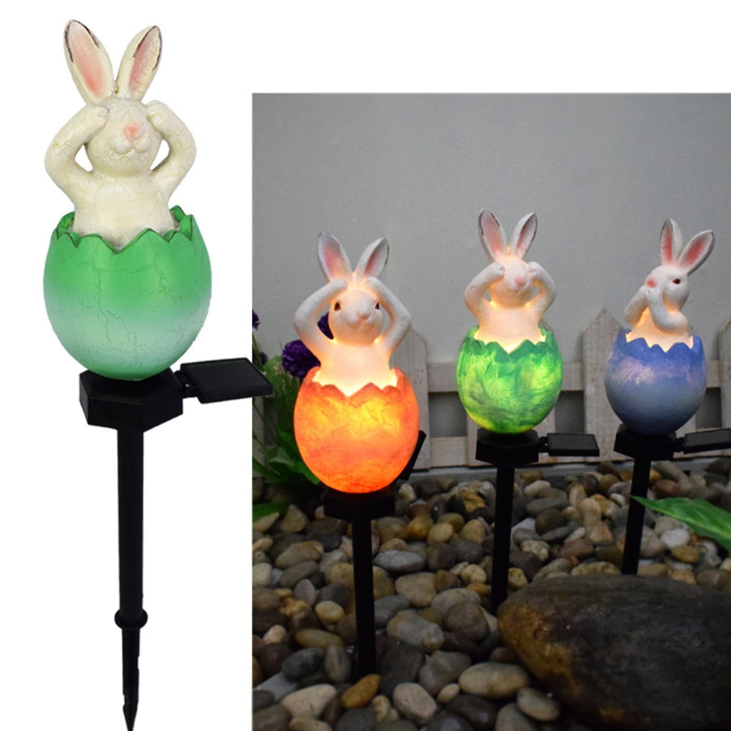 Solar Garden Lights - Easter Bunny Waterproof Solar Garden Decorative ...