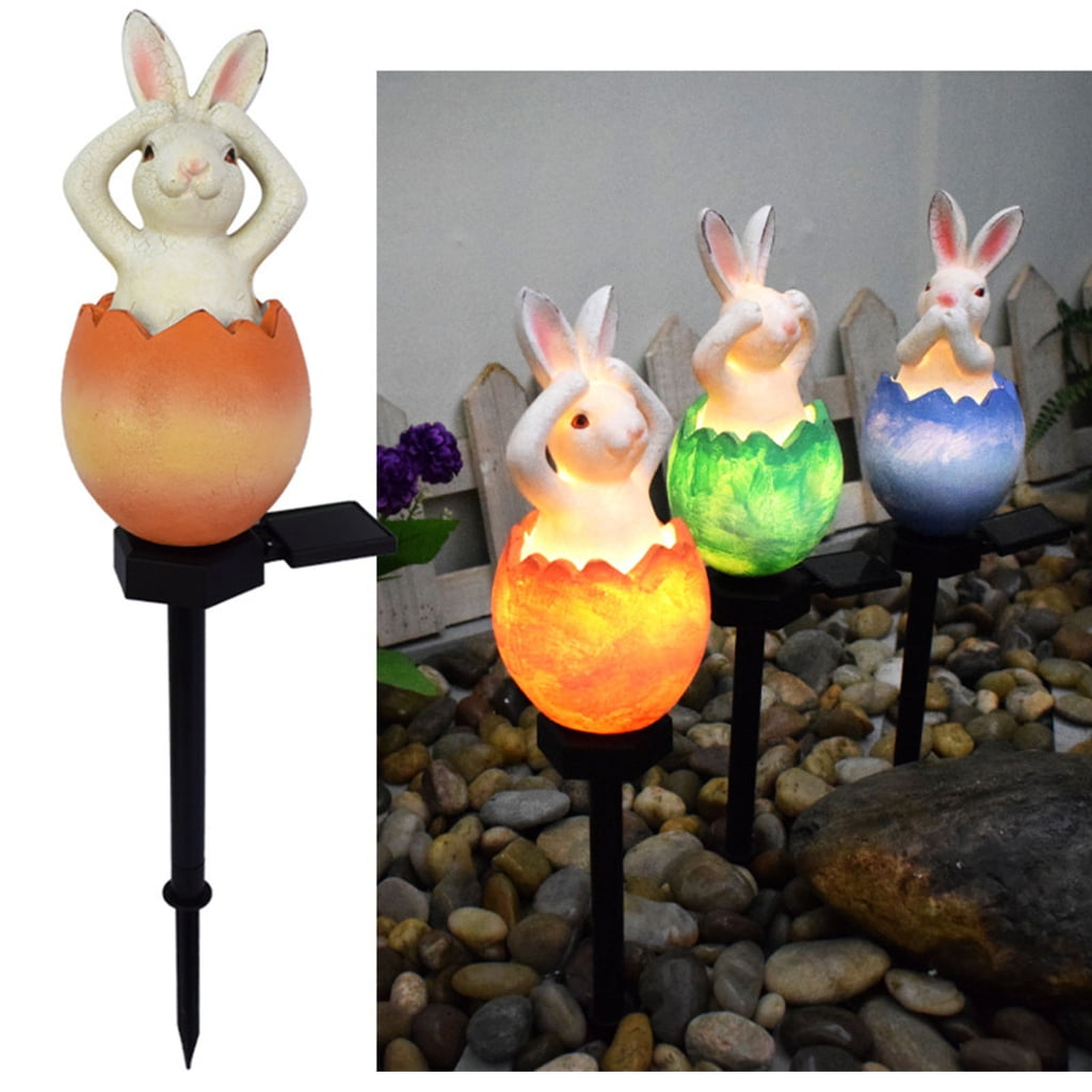 Solar Garden Lights - Easter Bunny Waterproof Solar Garden Decorative ...