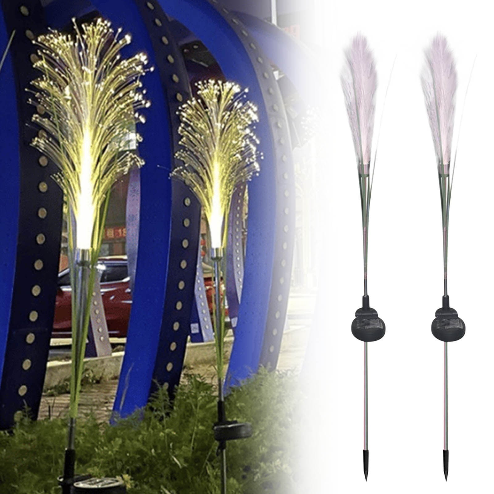 Solar Garden Lights-New Upgraded Solar Swaying Light Fiber Light Sway ...