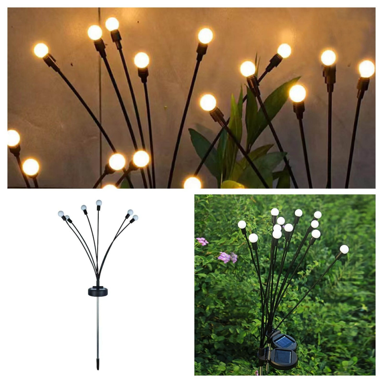 Solar Garden Lights New Upgraded Solar Swaying Light Sway By Wind Solar ...