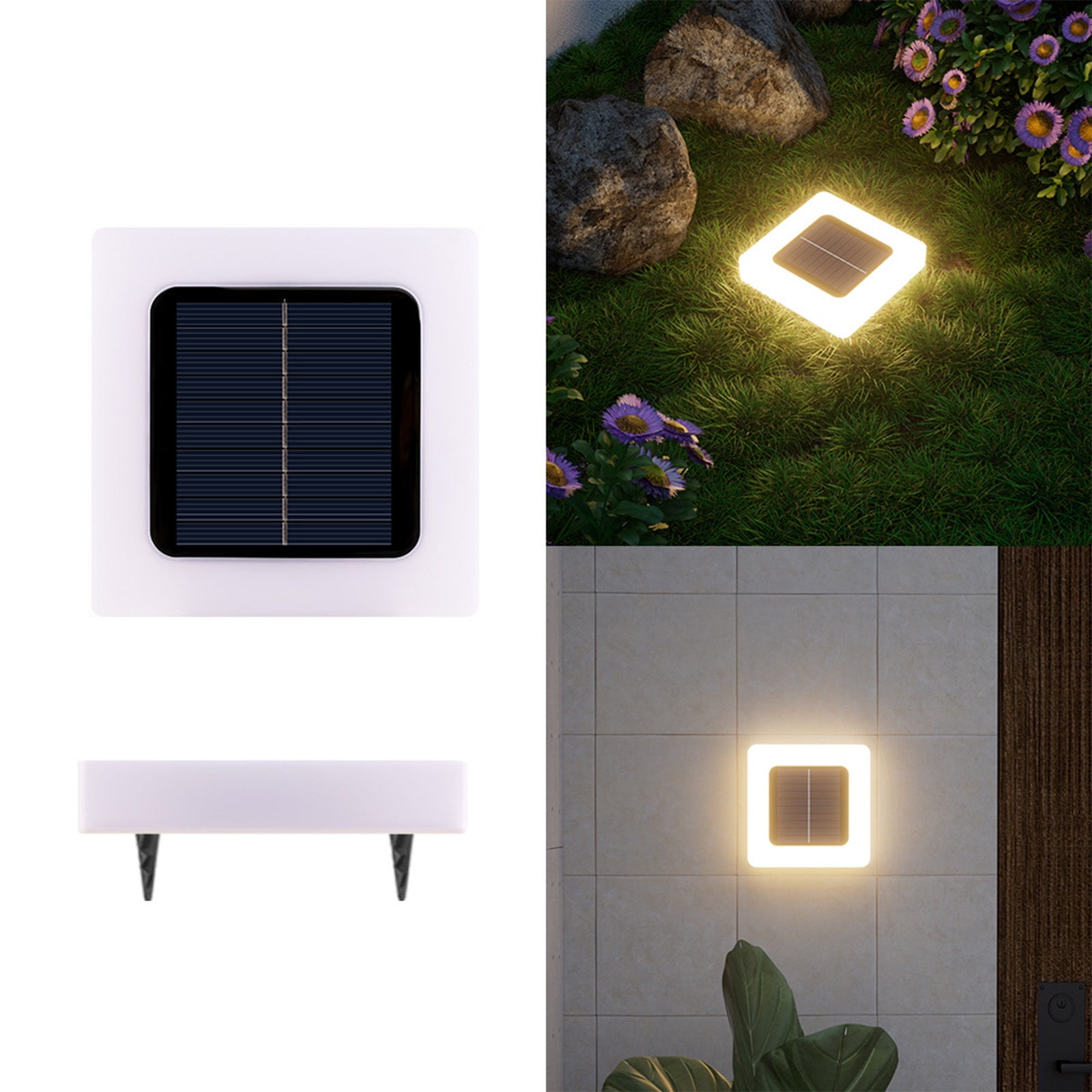 Solar Garden Lights Outdoor | 16 LED Solar Powered Buried Landscape ...