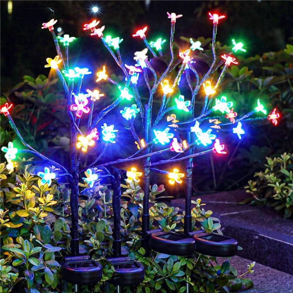 Solar Garden Lights Outdoor,Waterproof Outdoor Solar Lights for Outside ...