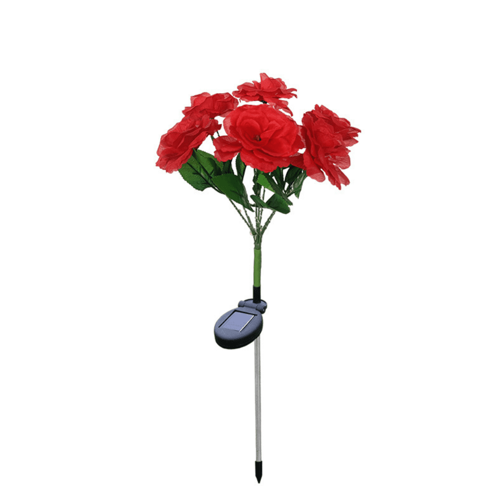 Solar Garden Lights, Solar Flower Lights Outdoor Waterproof, 21 Roses ...