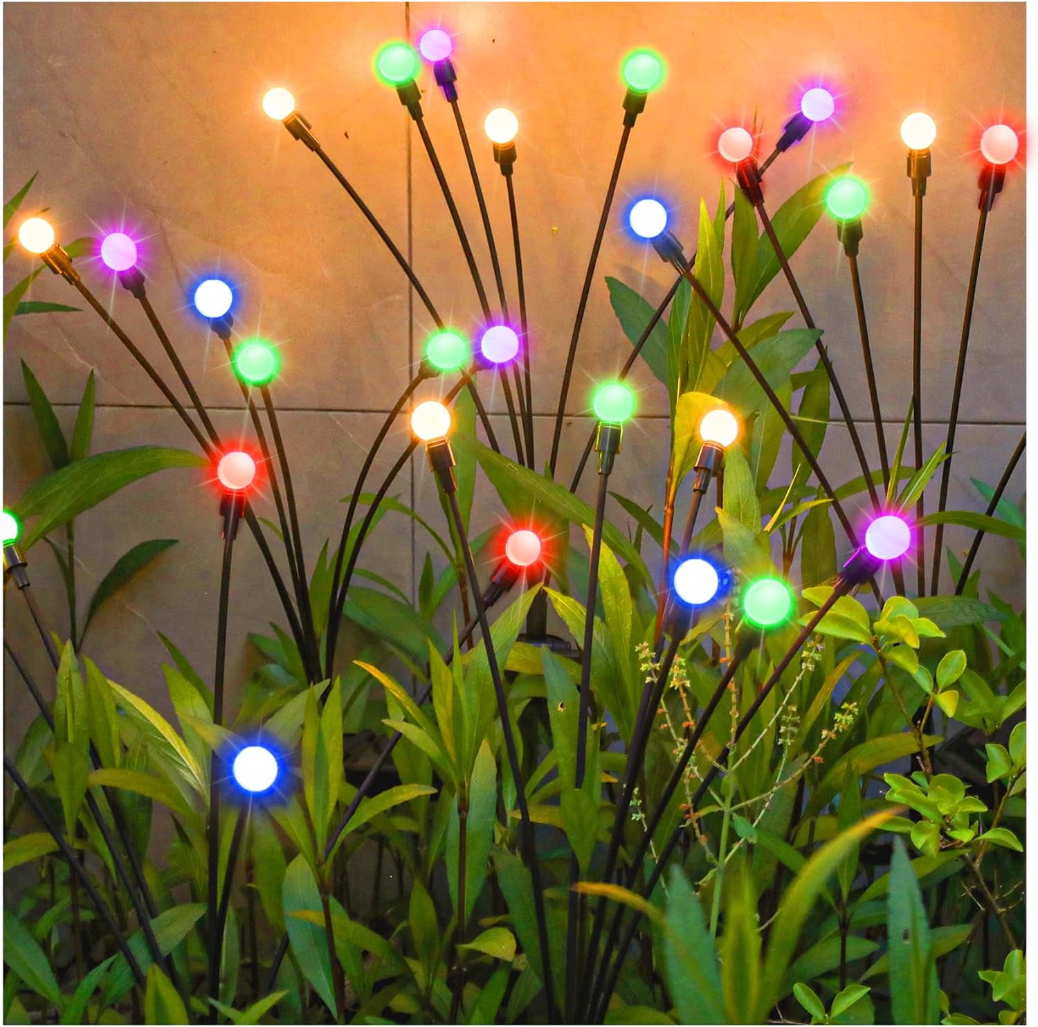 Solar Garden Lights, Starburst Swaying Light - Swaying When Wind Blows, Solar Lights Outdoor ...