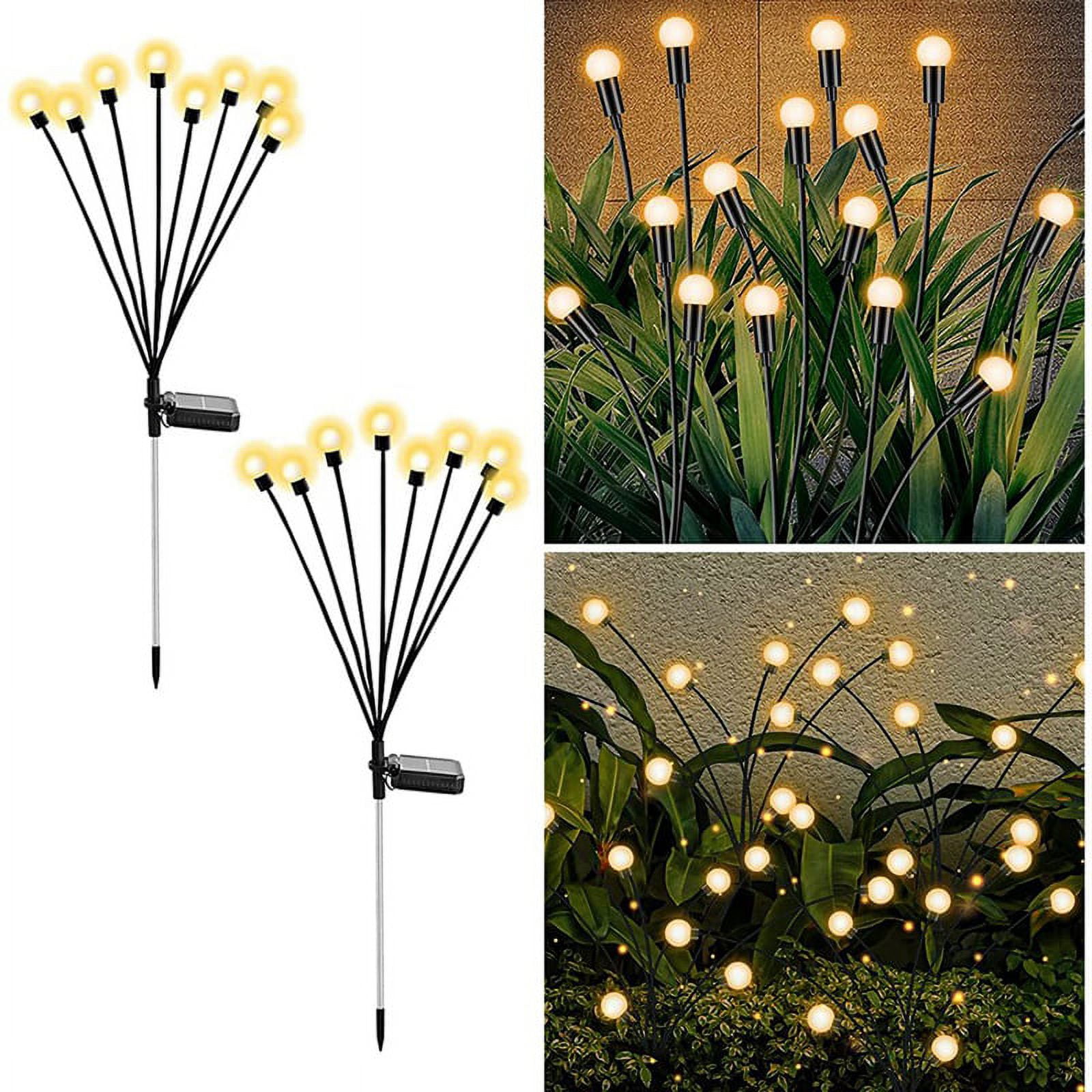 Solar Garden Lights, Upgraded 8LED Firefly Lights Solar Outdoor ...