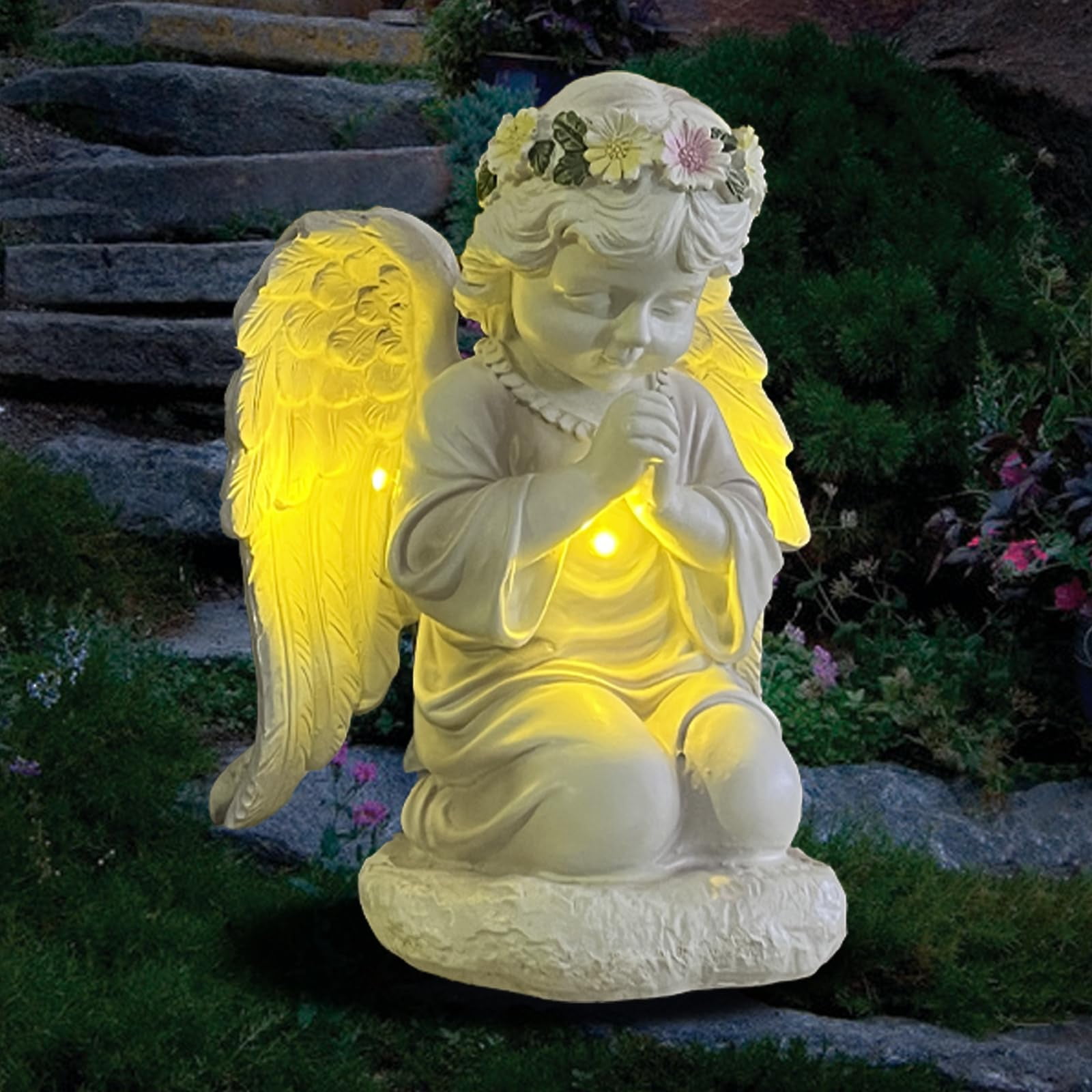 Solar Garden Outdoor Angel Statues - Outdoor Angel Sculptures Garden ...
