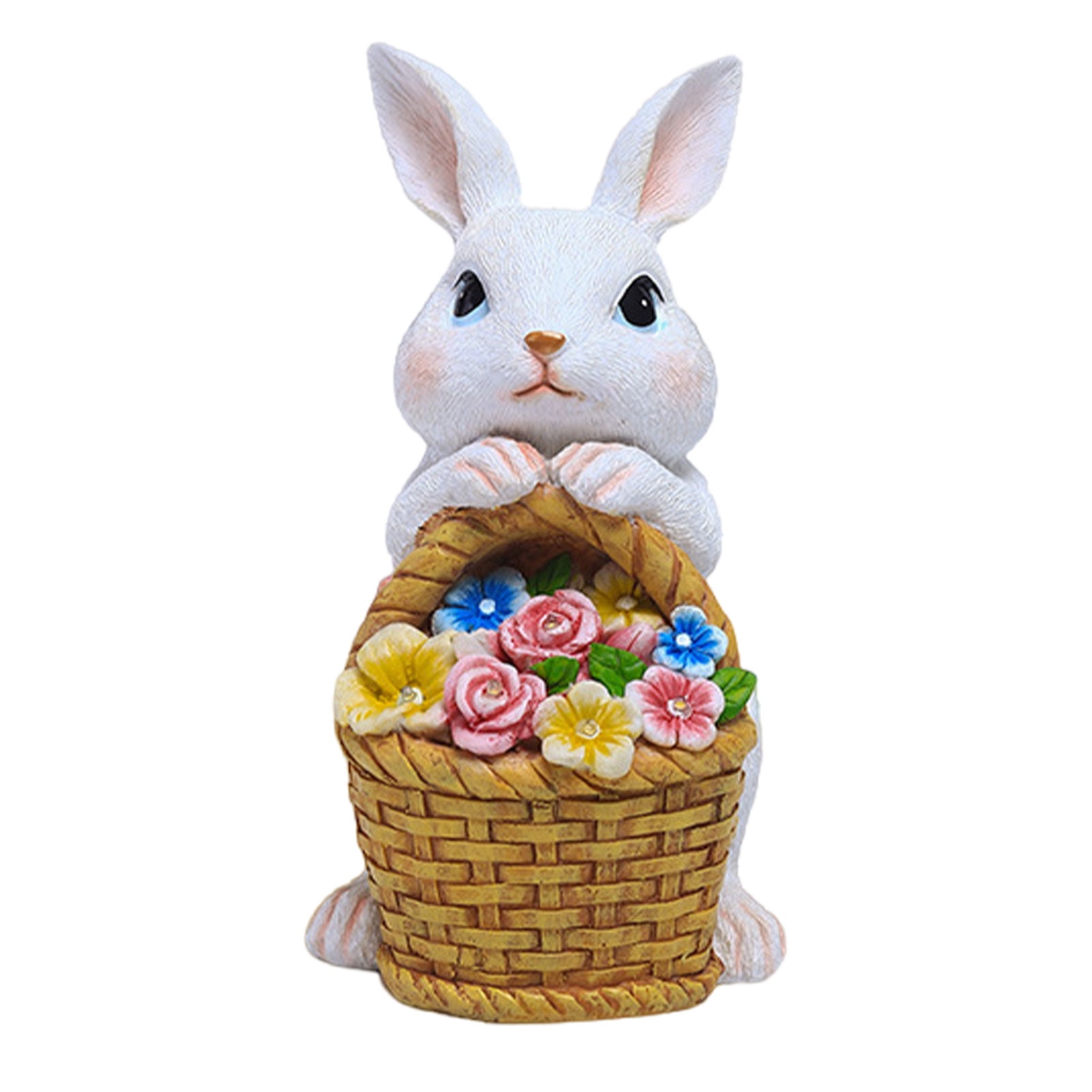 Solar Garden Outdoor Statues Bunny with Succulent – Outdoor Lawn Decor ...