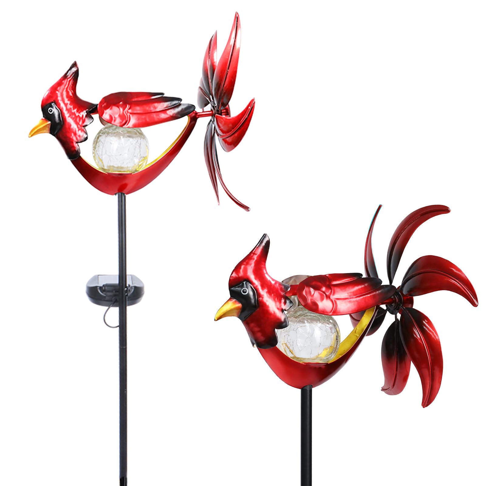 Solar Garden Stake Lights Cardinals Bird Solar Garden Decorations with ...