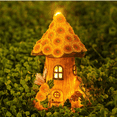 Solar Garden Statues Sunflower House Outdoor Figurine Lights, Birthday ...
