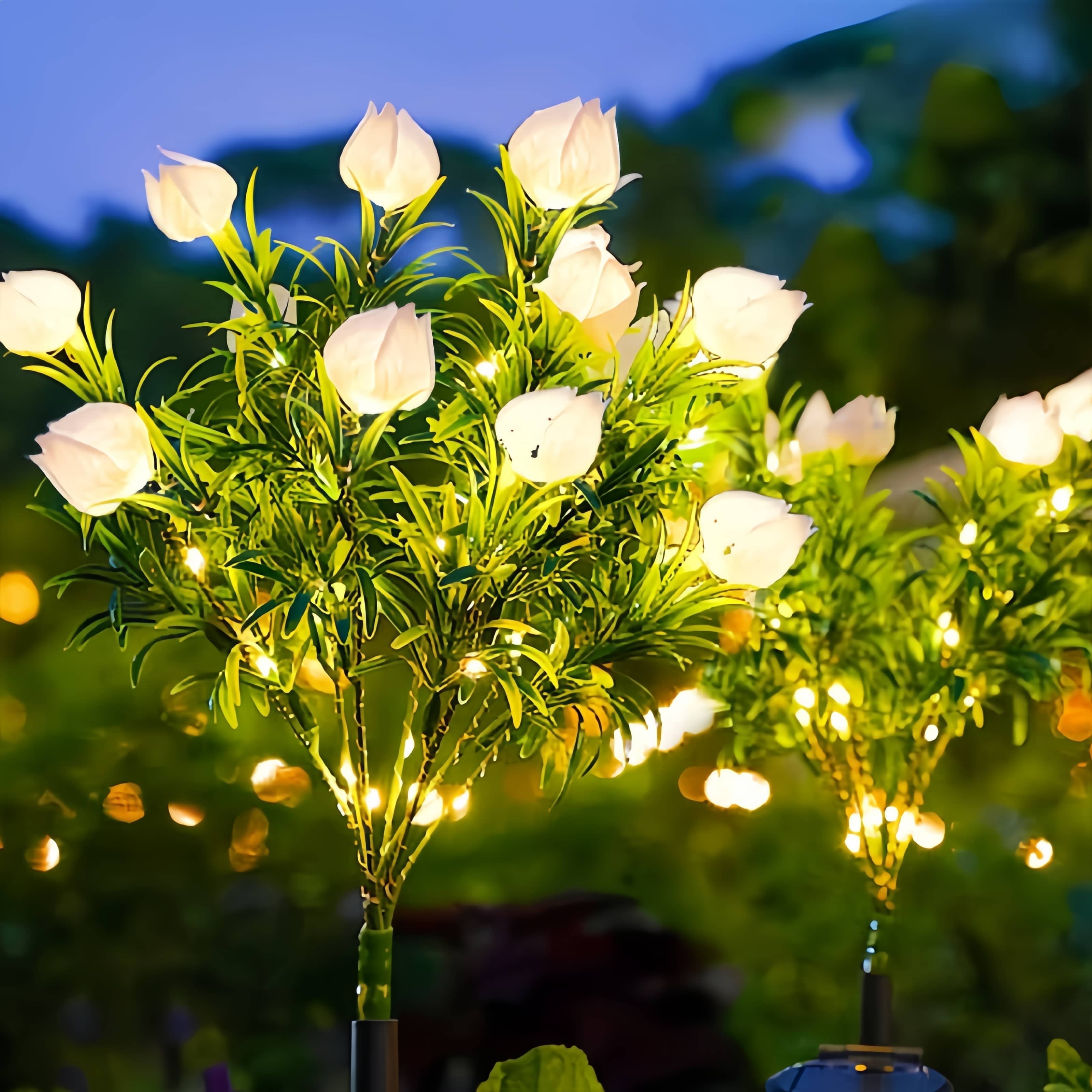 Solar Garden Flowers,Waterproof LED Gardenia Flowers,Solar Flowers ...