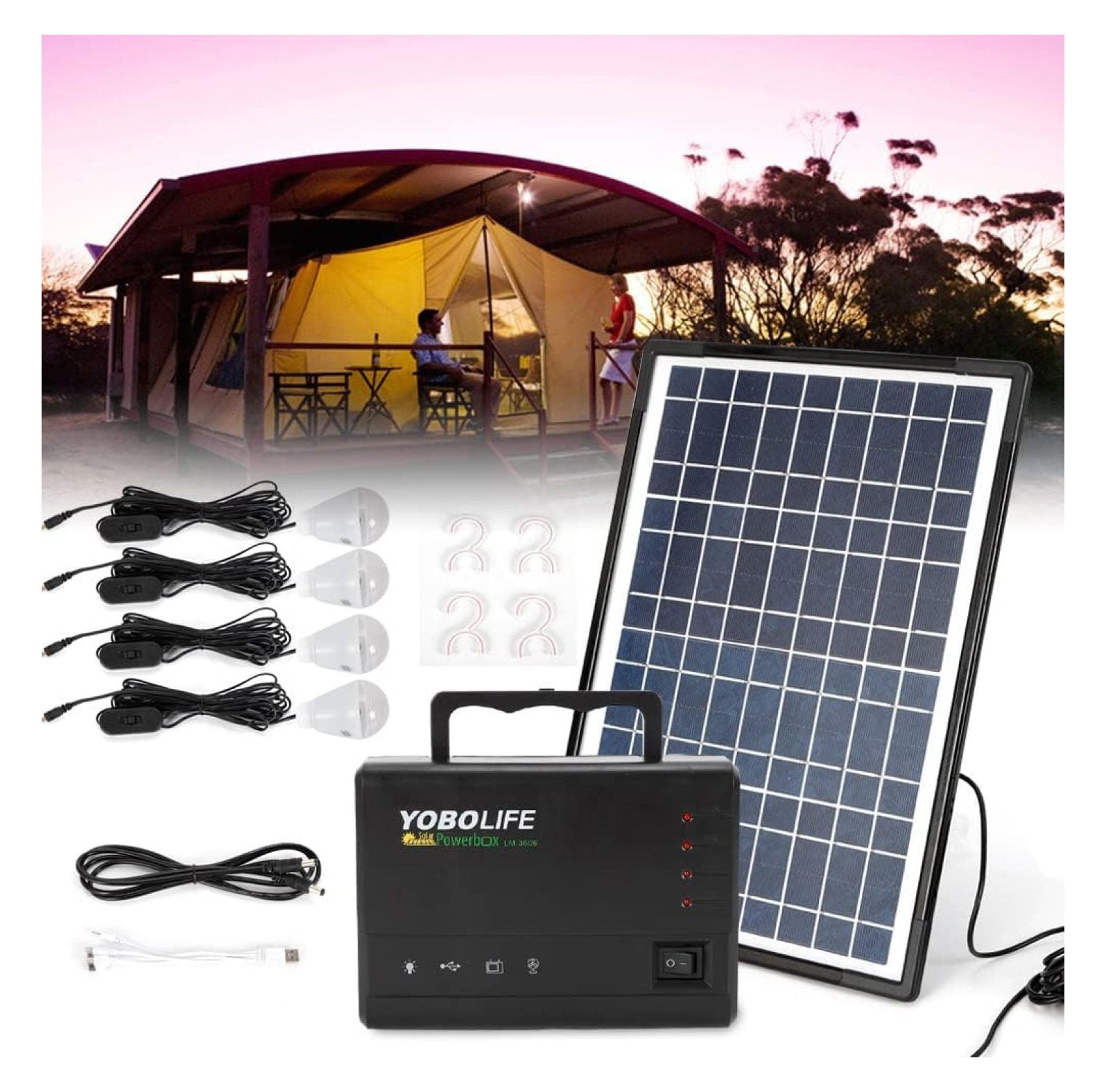 Solar Generator 18V 12W Power Station Portable Solar Power Inverter ...