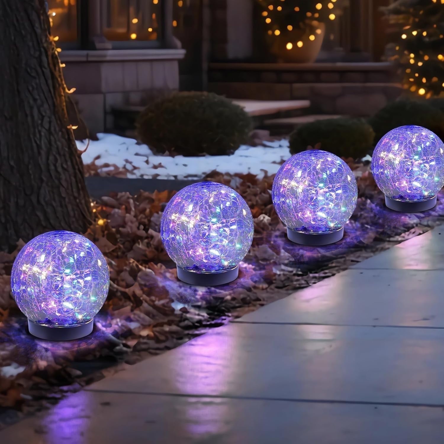 Lysliv Solar Globe Lights Outdoor Waterproof-Solar Balls-Solar Garden ...