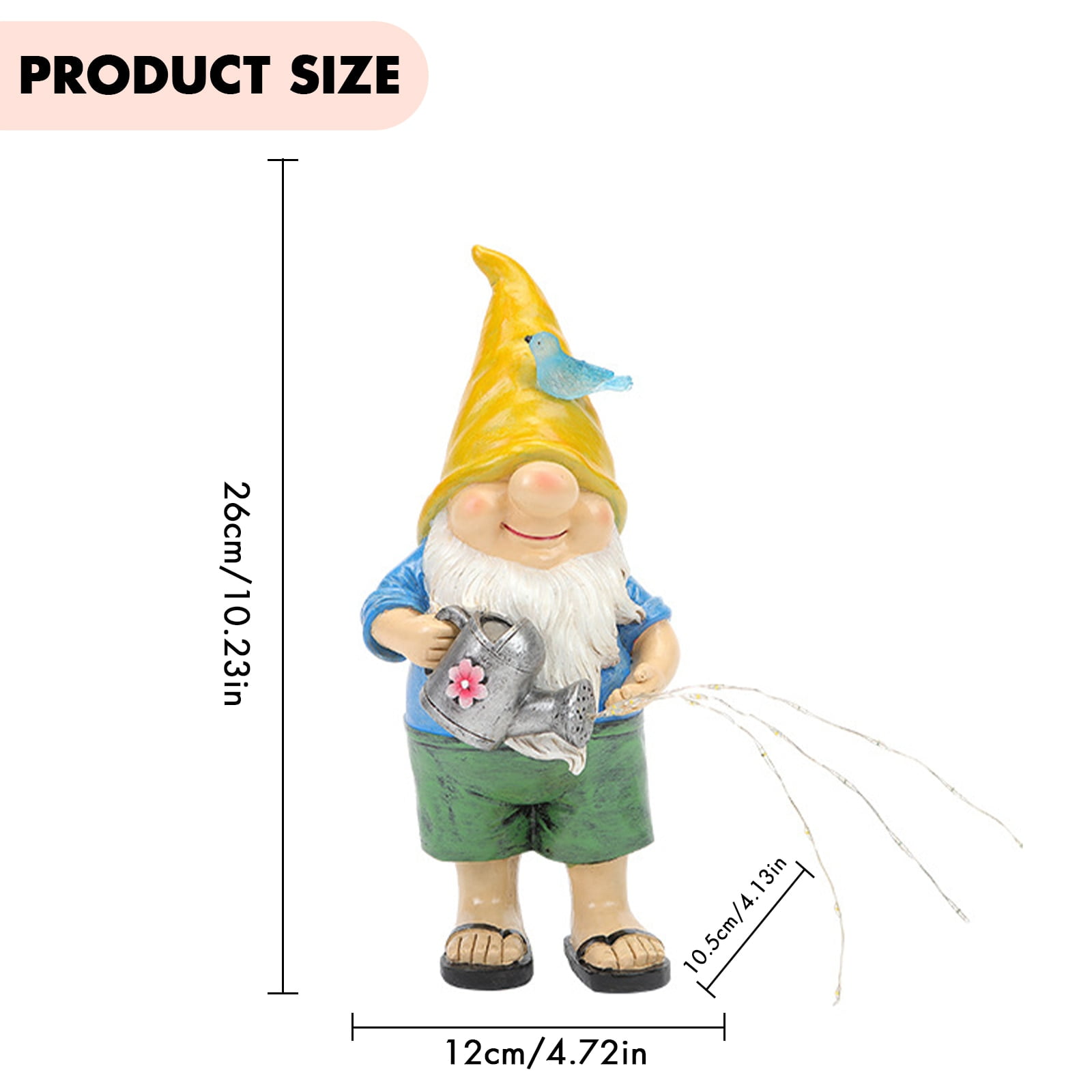 Solar Glowing Elf Statue: Creative Resin Goblin Gnome Sculpture with ...