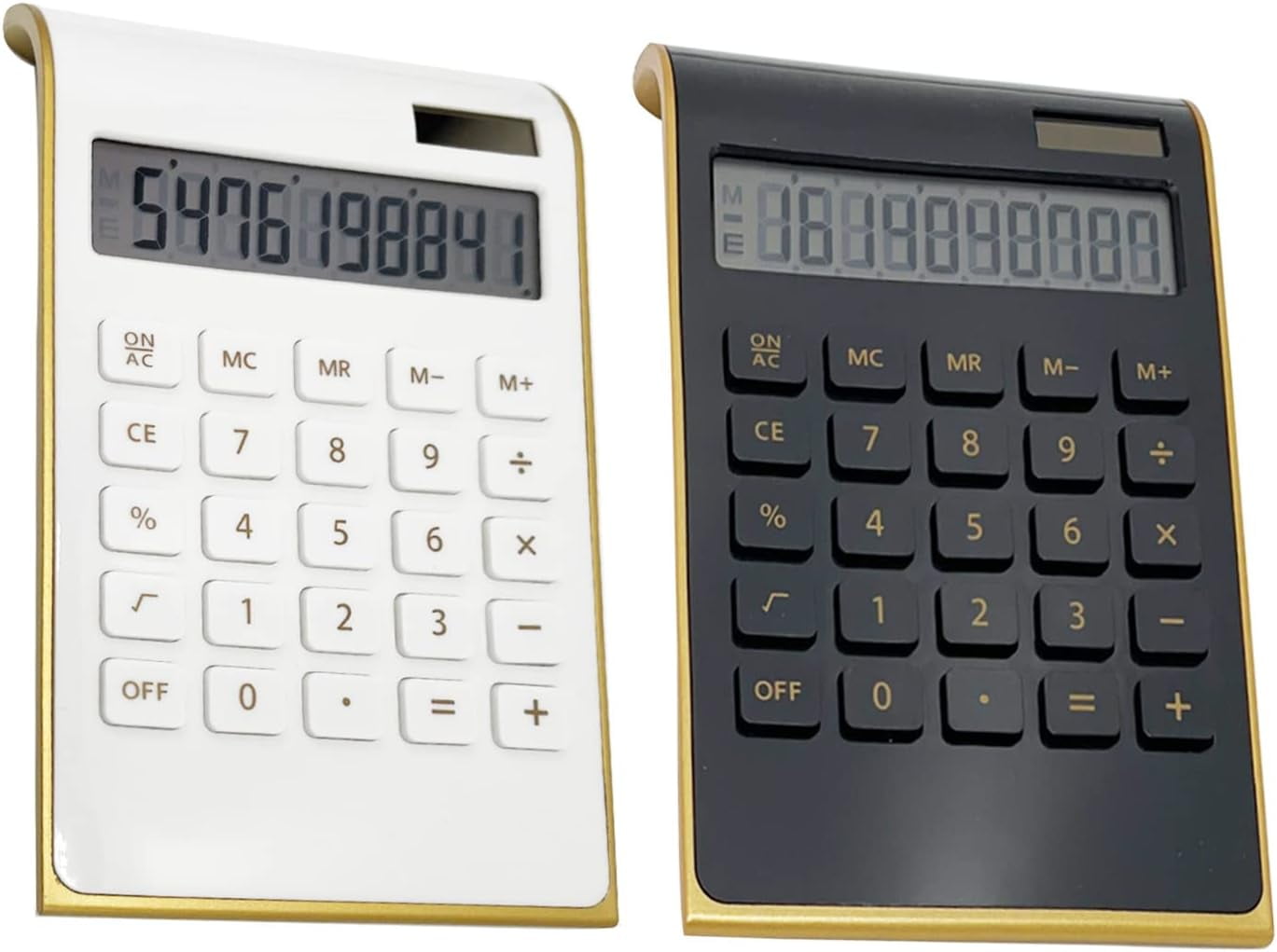 Solar Gold Calculator Standard Function Desktop Calculator LCD 10-Digit ...