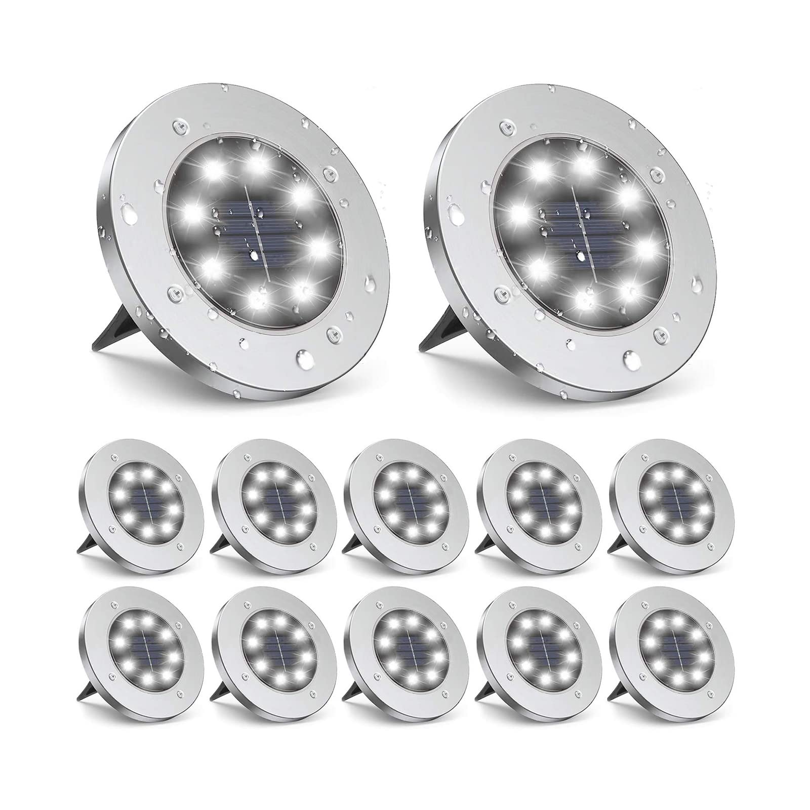 Rail Mounted Solar Deck Lights White Set of 3 - Walmart.com