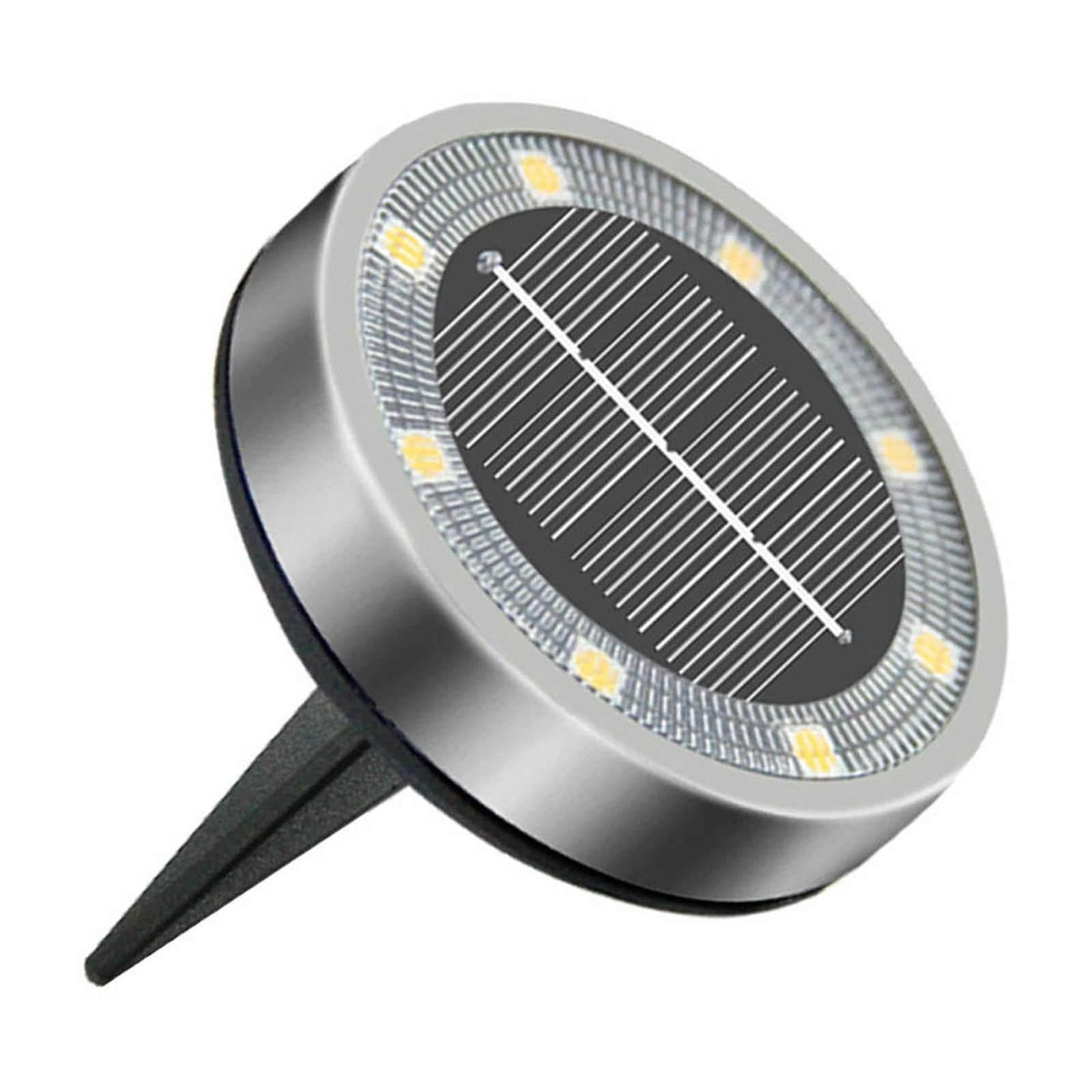 Solar Ground Lights, 2 Pack Flat Solar Lights Outdoor Waterproof ...