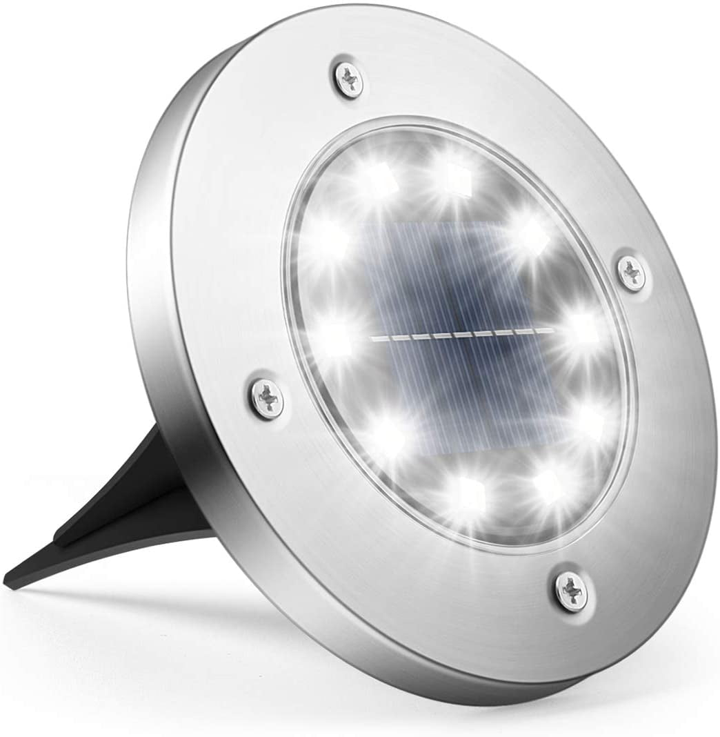 Solar Ground Lights,8 LED Garden Lights Waterproof Patio Outdoor Light ...