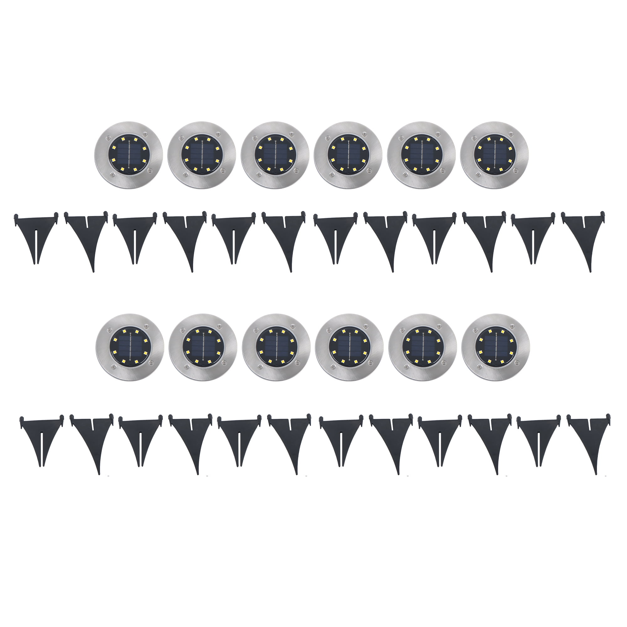 Solar Ground Lights 8 LED Solar Garden Lights Waterproof Outdoor 12 ...