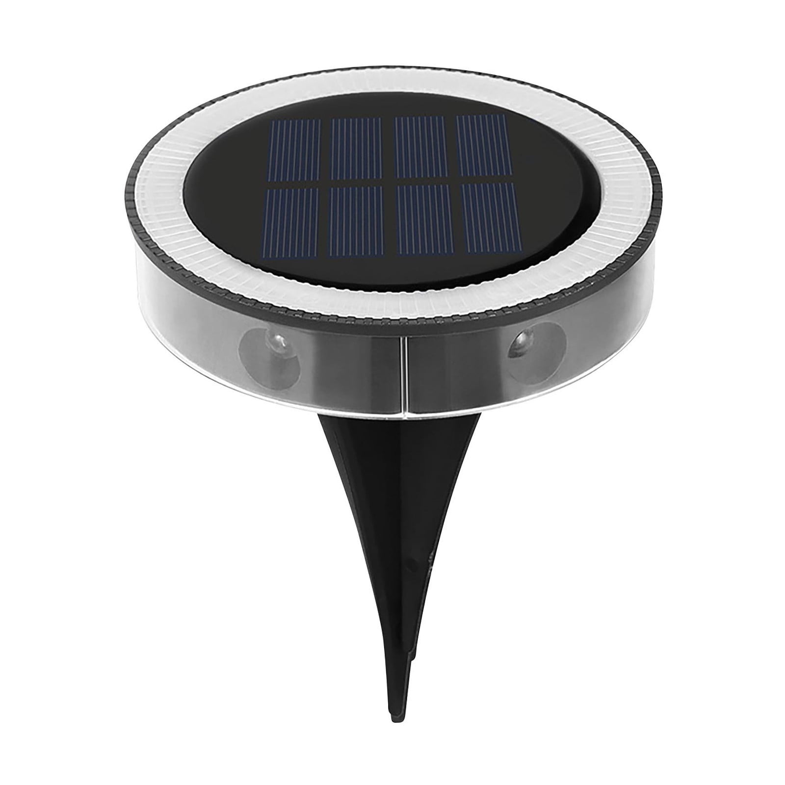 Solar Ground Lights, LED Disk Garden Lights, Waterproof Stainless Steel ...