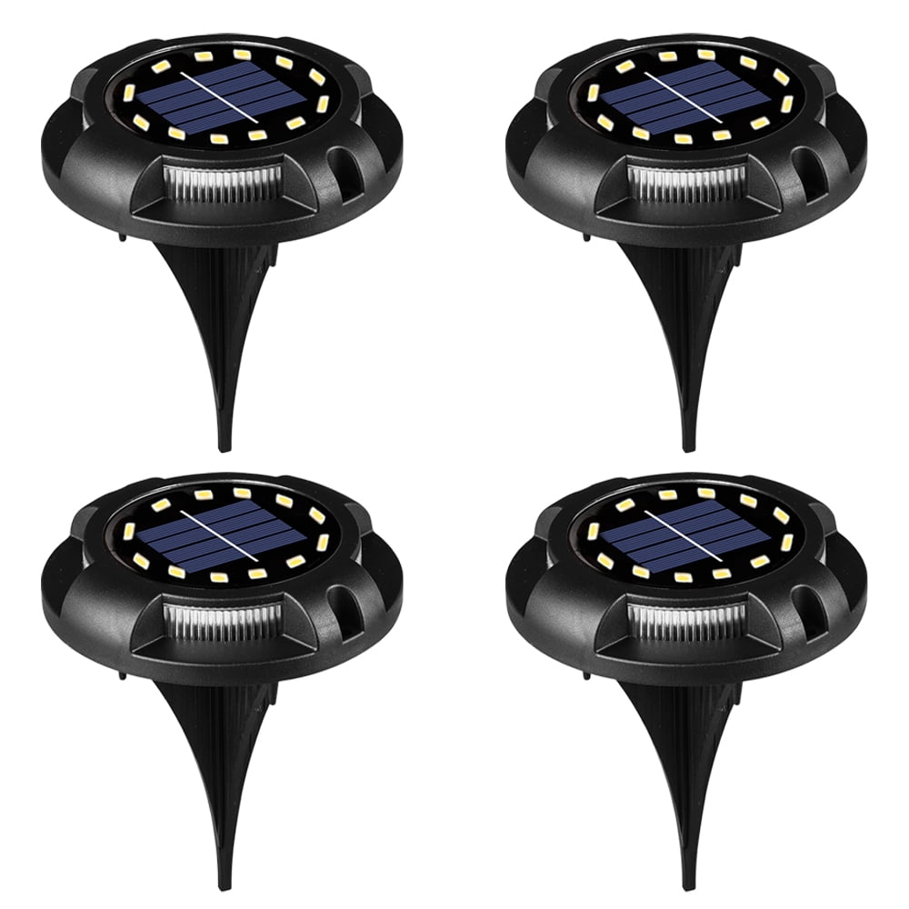 Solar Ground Lights Outdoor 12LED Solar Waterproof Lights for Garden ...