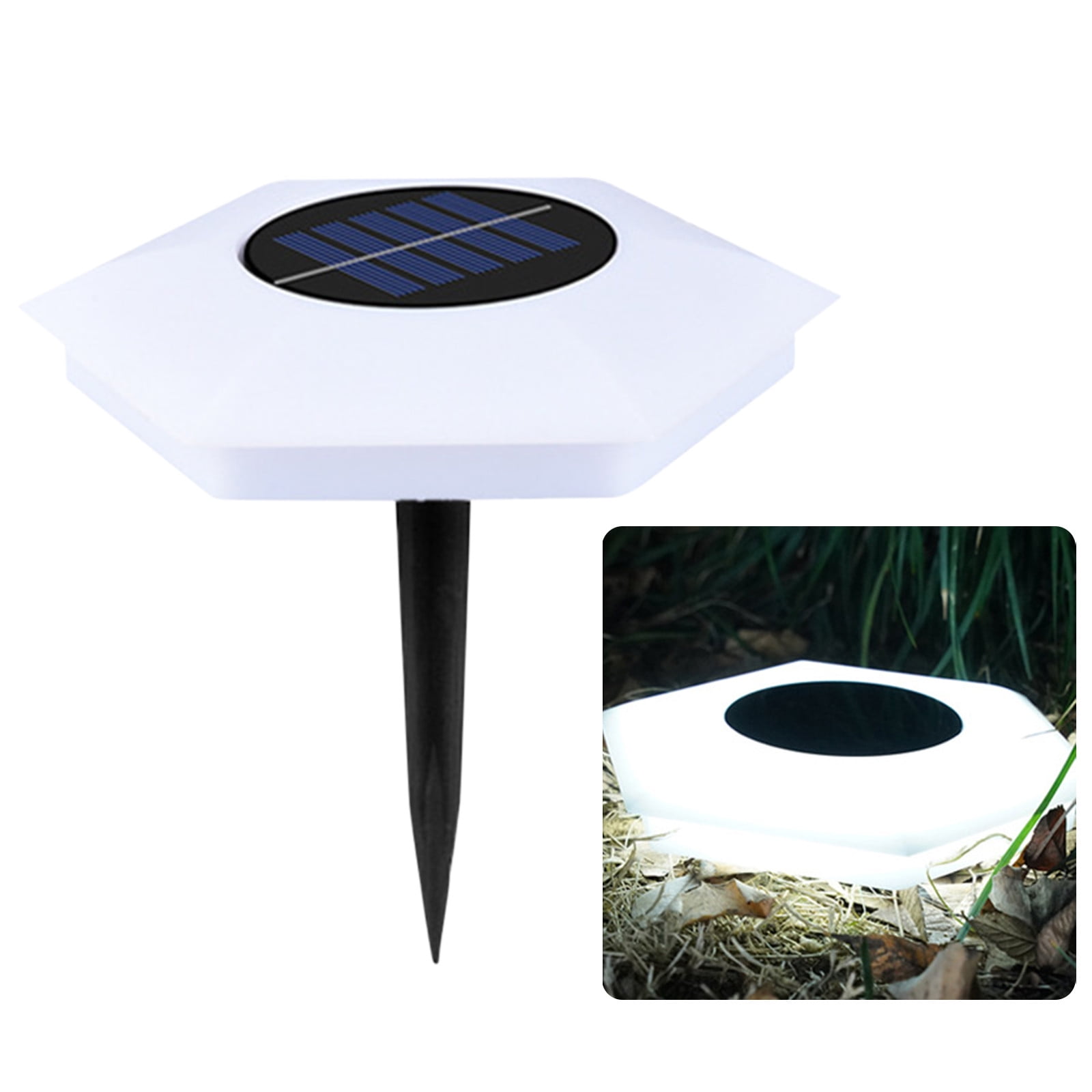 Solar Ground Lights Outdoor, LED Solar Disc Lights Waterproof Flat ...