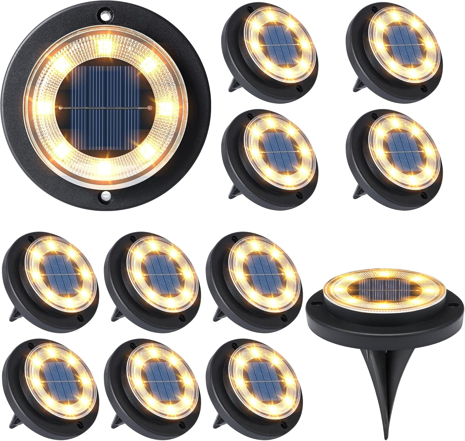 Solar Ground Lights - Solar Powered Lights Outdoor Solar Disk Light ...