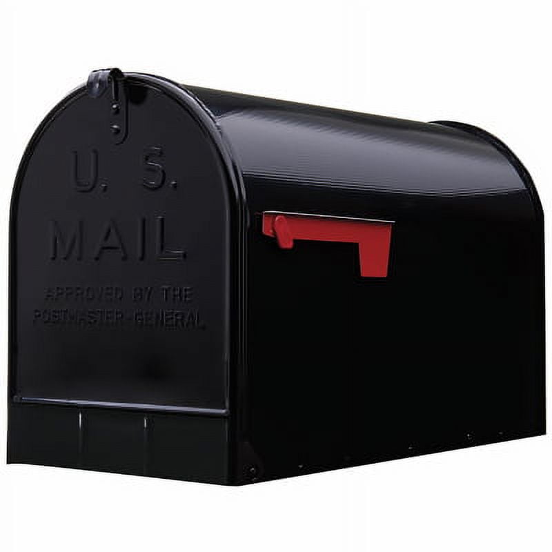 Solar Group Black Jumbo T3 Ribbed Galvanized Steel Rural Mailbox ...