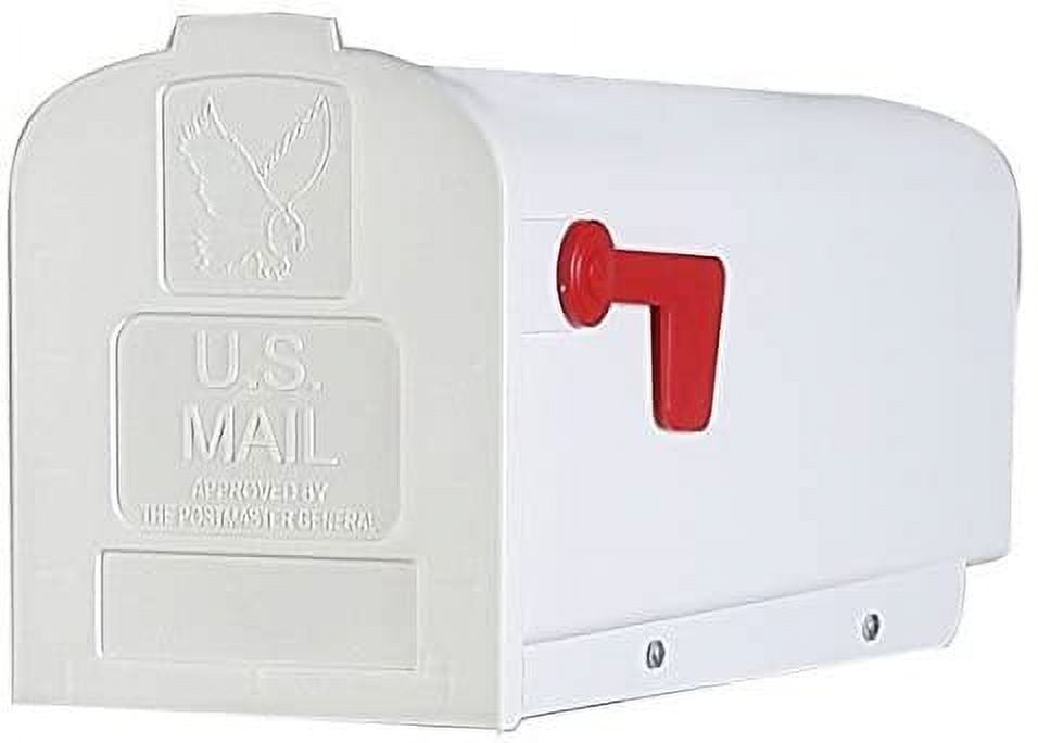 Solar Group Gibraltar White Rural Mailbox, Plastic, Standard Size ...