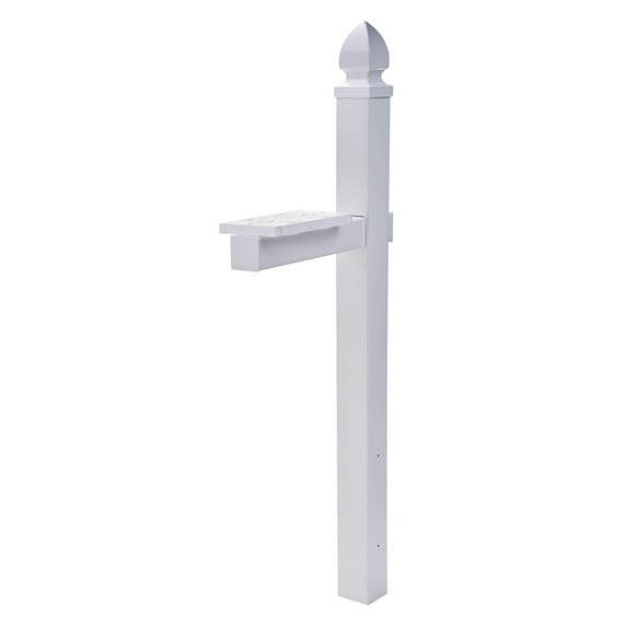 Solar Group WP000W01 PVC Mailbox Classic Cross Arm Post- White ...